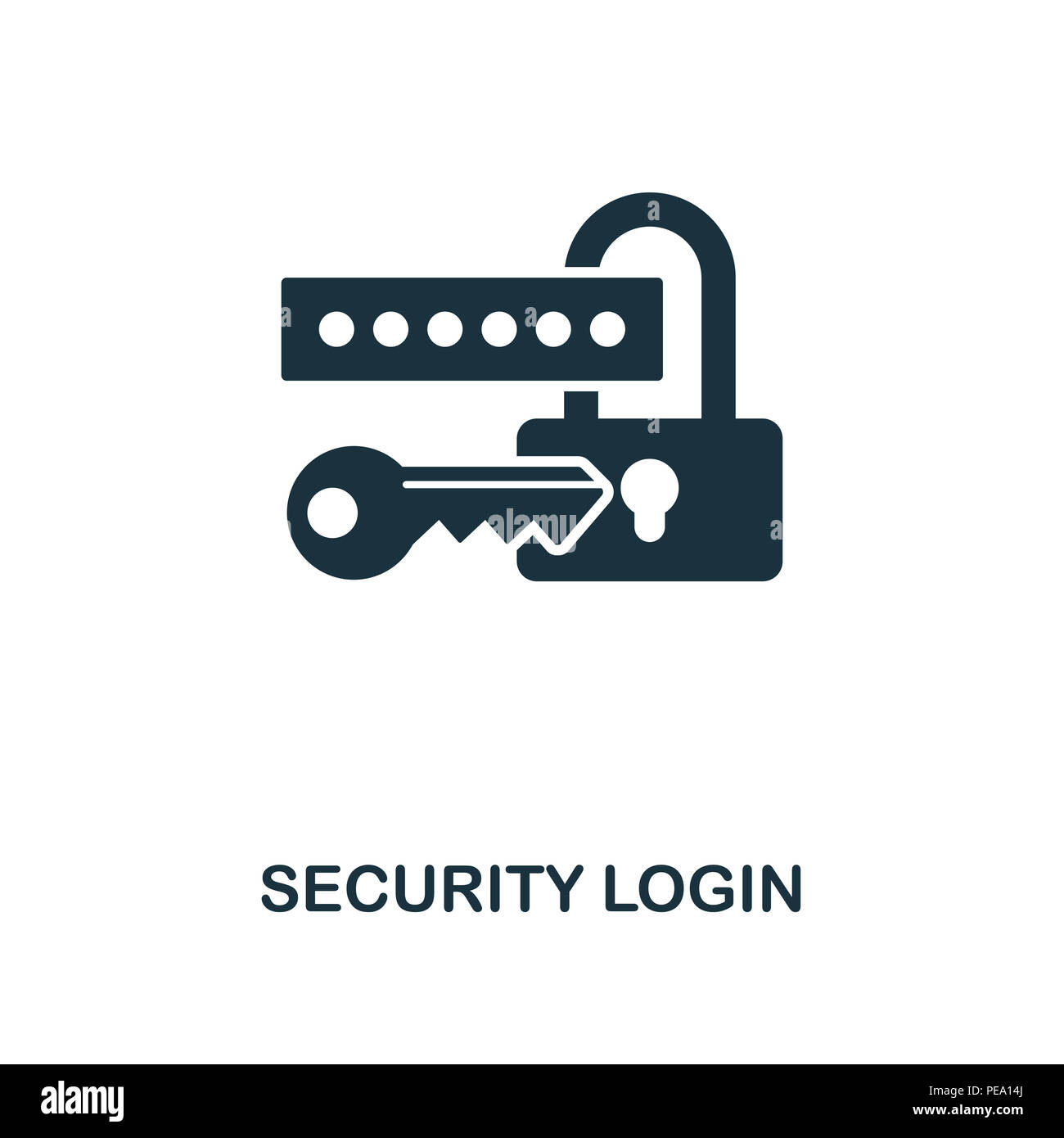 Security Login creative icon. Simple element illustration. Security ...