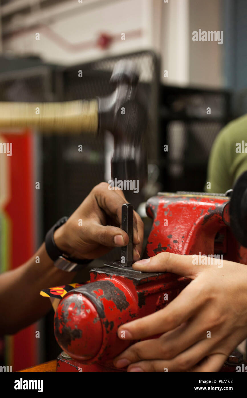U.S. Marine Corps PFC. Blas A. Chacon, an airframe mechanic assigned to ...