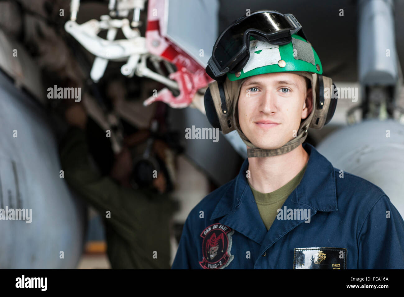 U.S. Marine Corps Lance Cpl. Gaylon W. Cross, an airframe mechanic ...