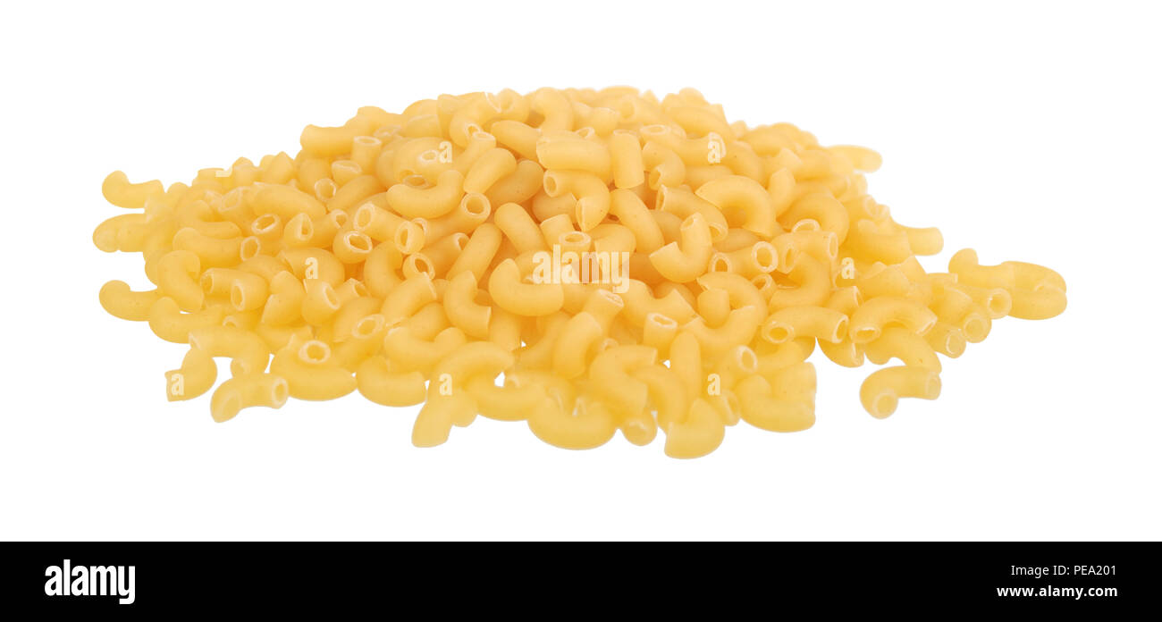 group of raw pasta isolated on white background Stock Photo - Alamy