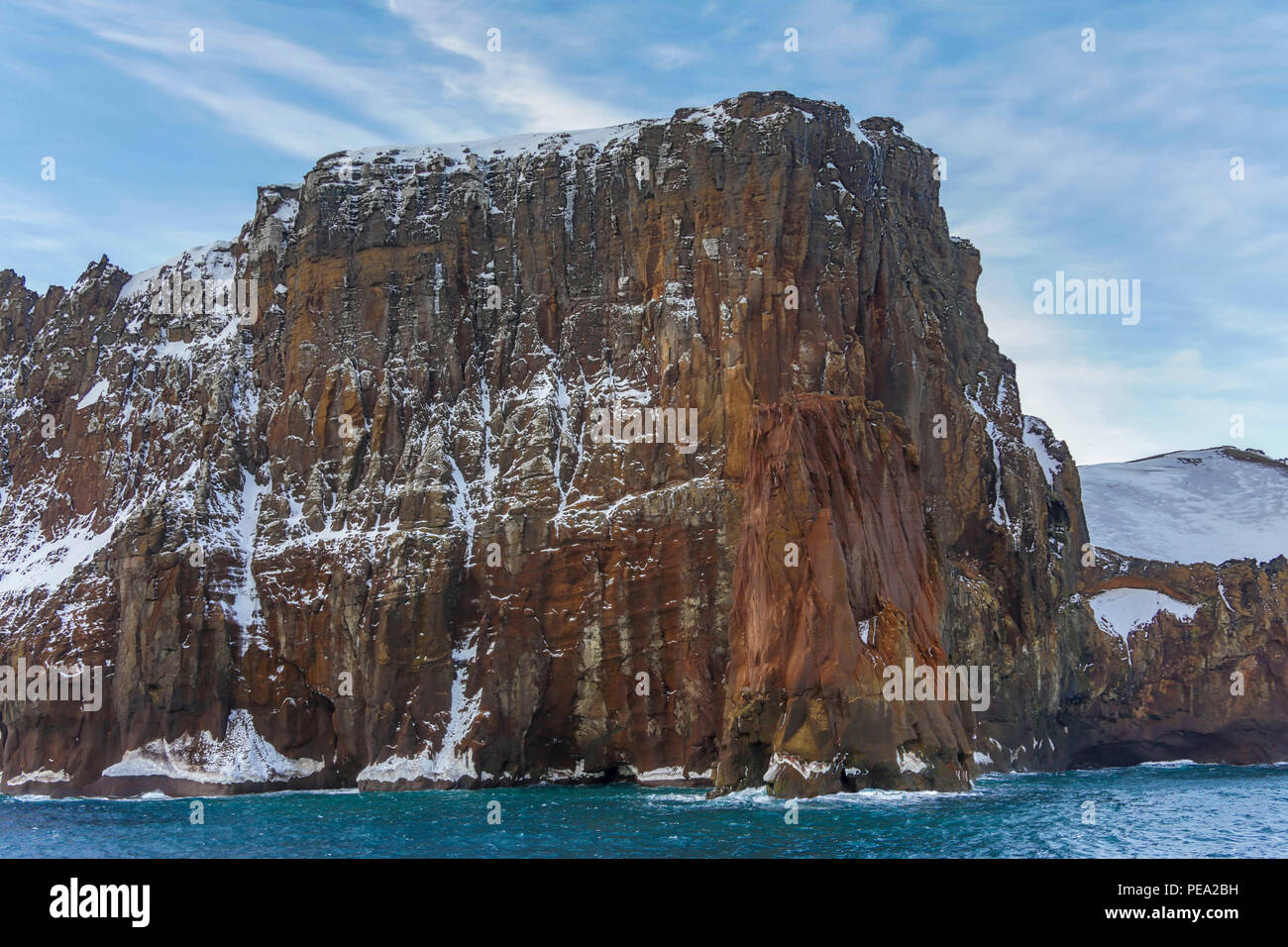 Rocky cliff off the coast of Antarctica Stock Photo - Alamy