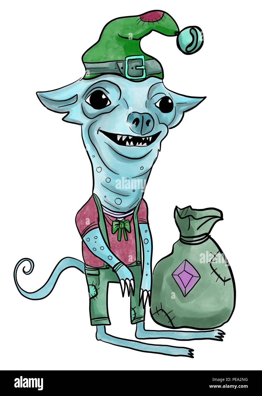 A cute goblin or Elf Stock Photo - Alamy