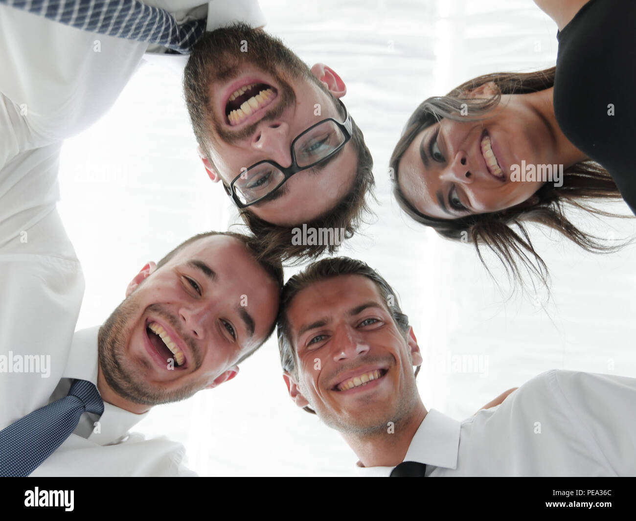 closeup.bottom view.successful business people Stock Photo - Alamy