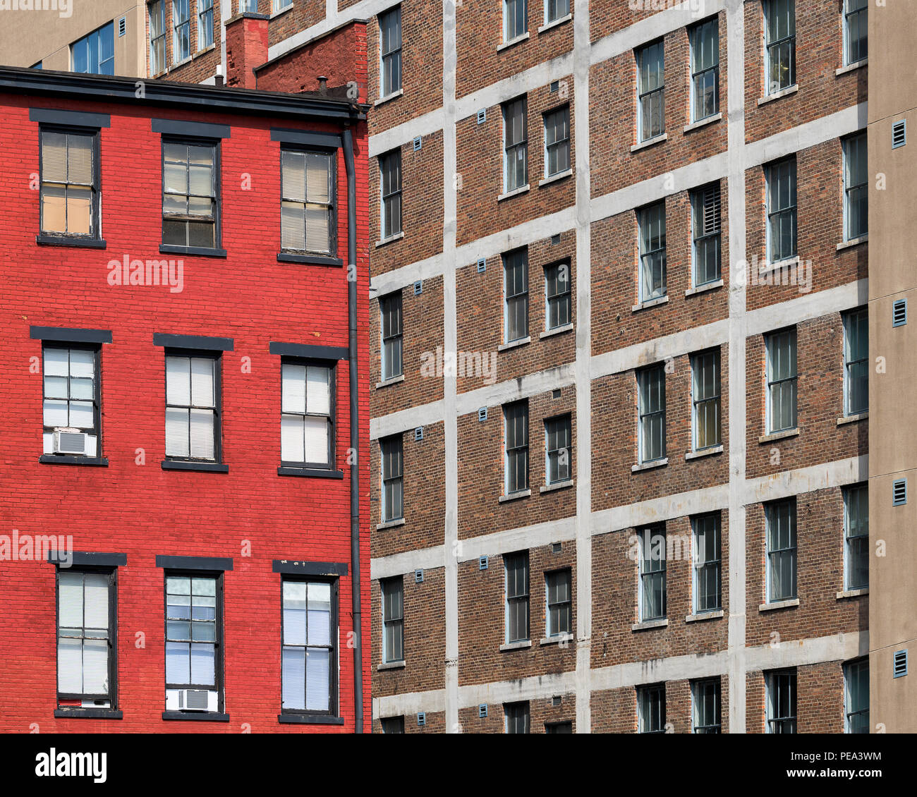 Red brick building at 7th & Vine Streets in Cincinnati, Ohio Stock ...