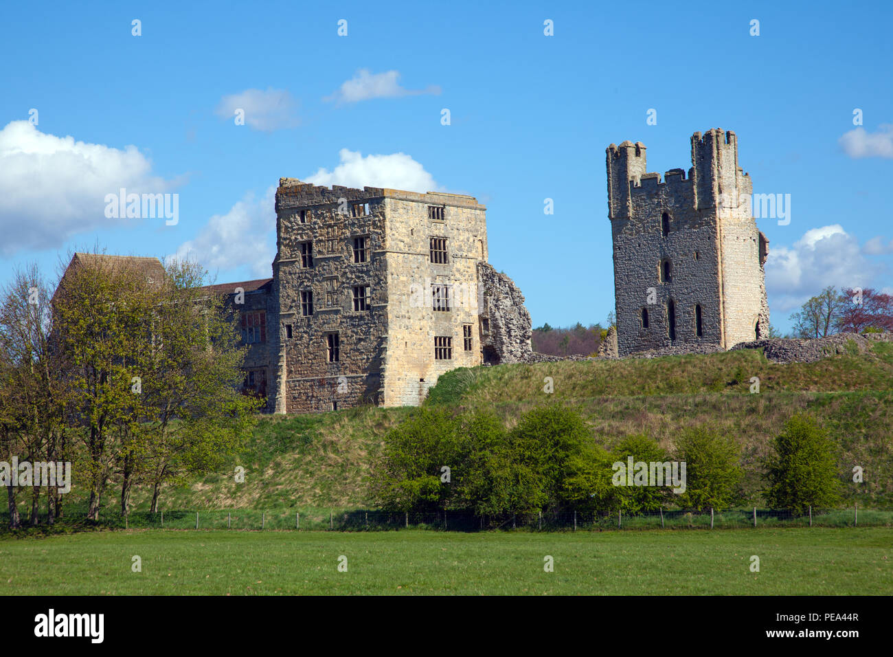 Helmsley Castle in the North Yorkshire Moors Stock Photo - Alamy