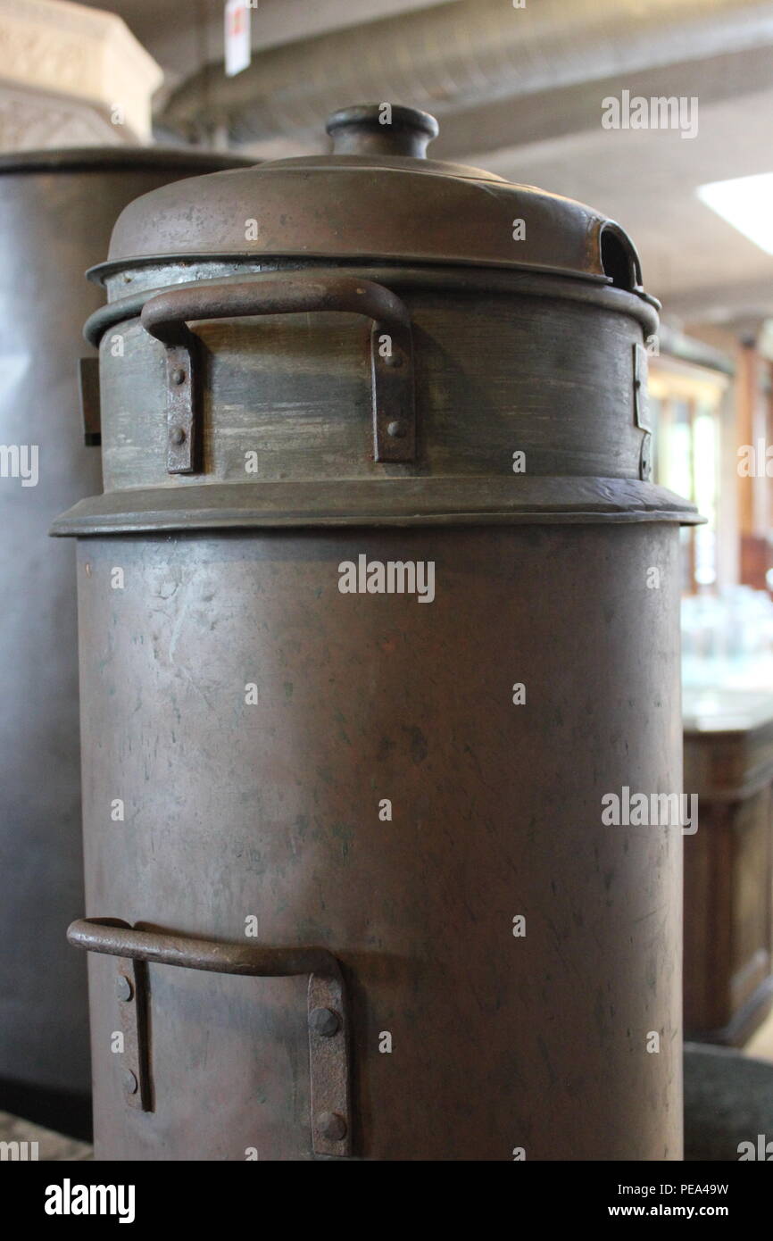 Vintage huge covered metal container t Architectural Artifacts in ...