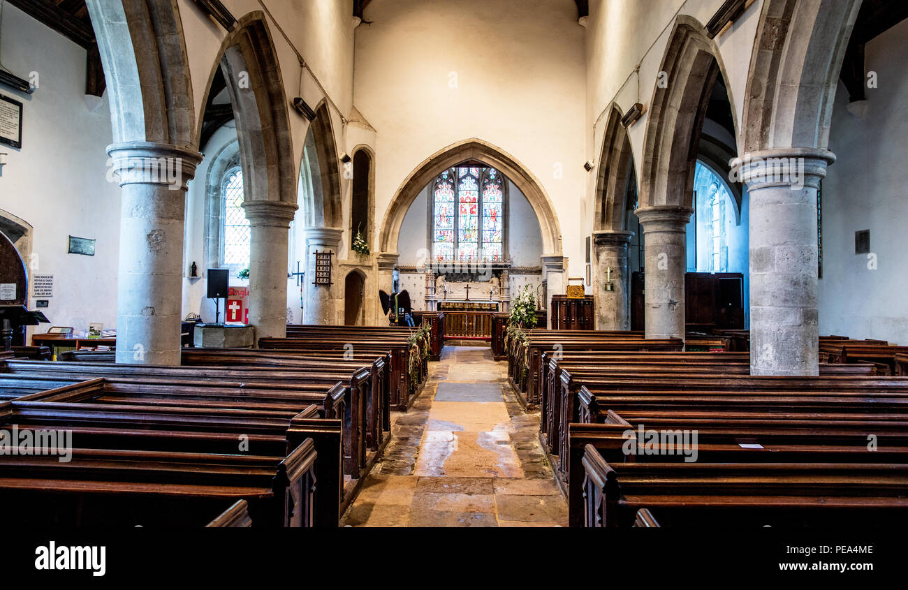 Interior Of The Church Of the Blessed Virgin Mary in The Village Of ...