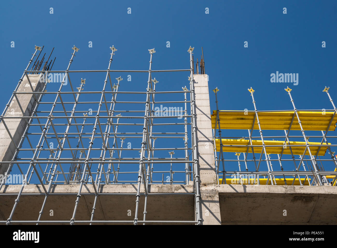 metal concrete structures of the building under construction ...