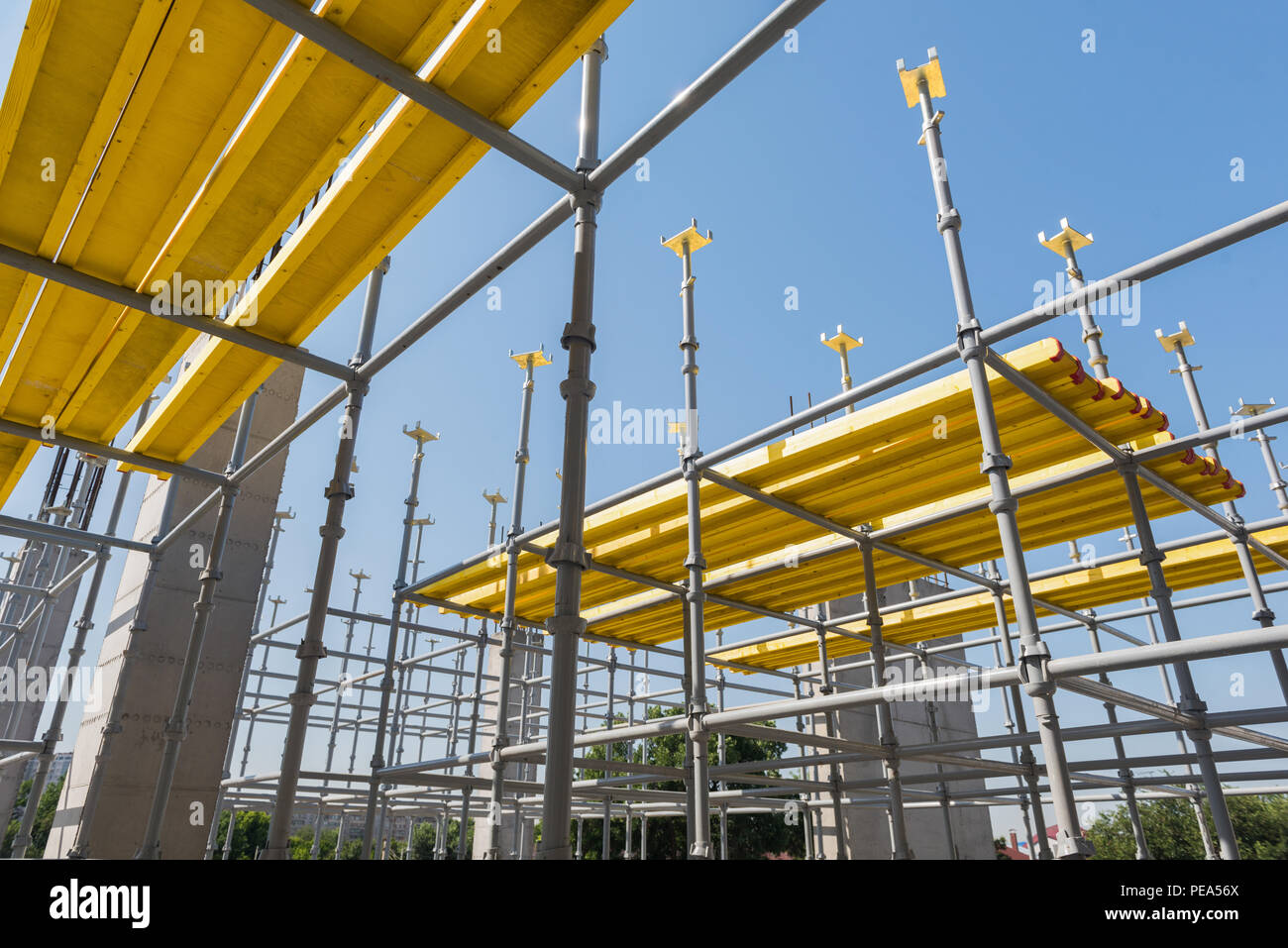 metal concrete structures of the building under construction ...