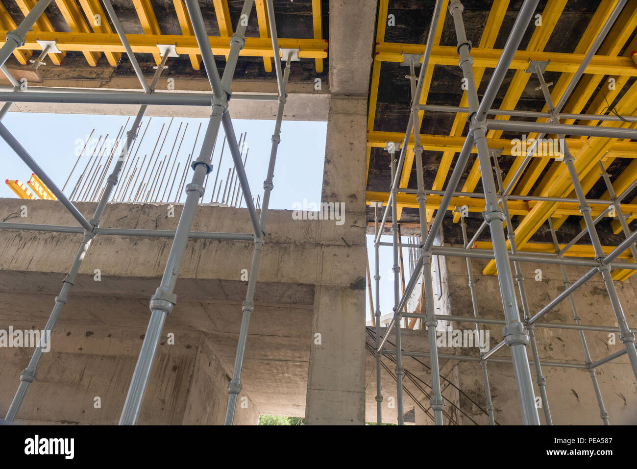 metal concrete structures of the building under construction ...