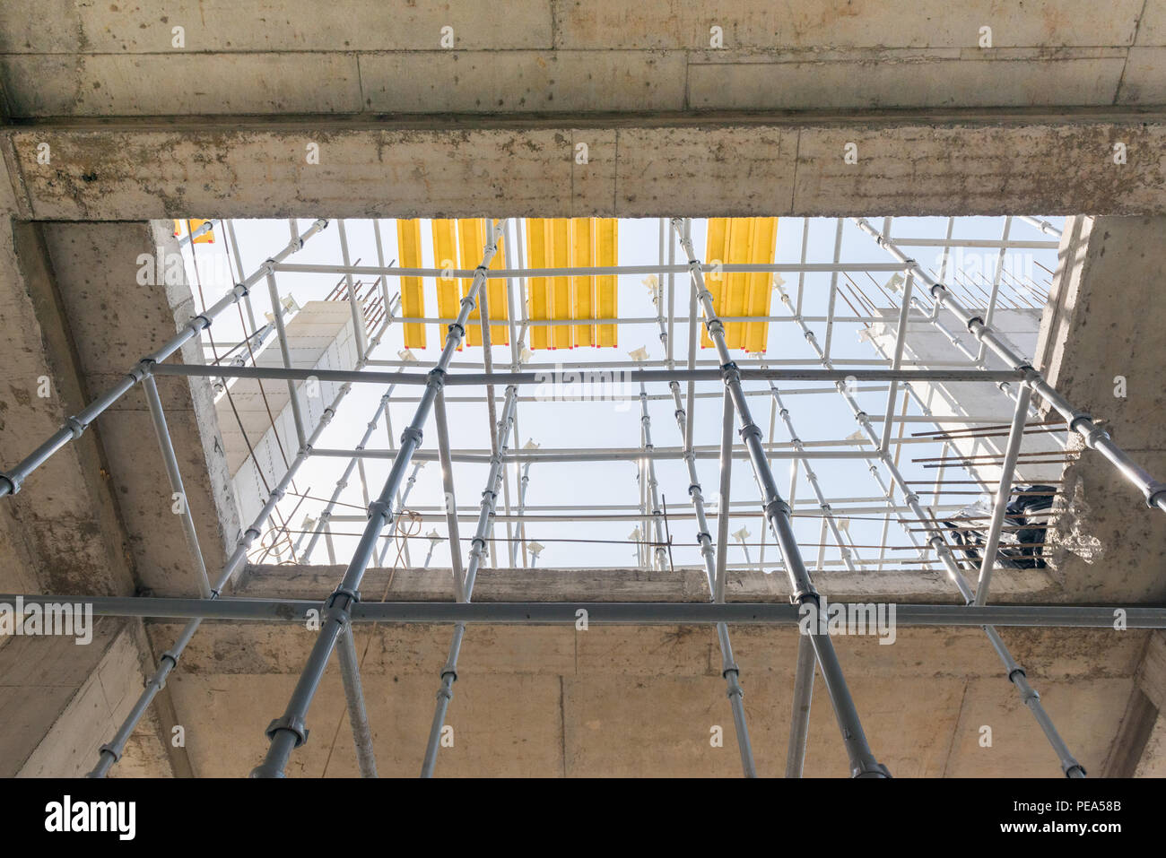 metal concrete structures of the building under construction ...