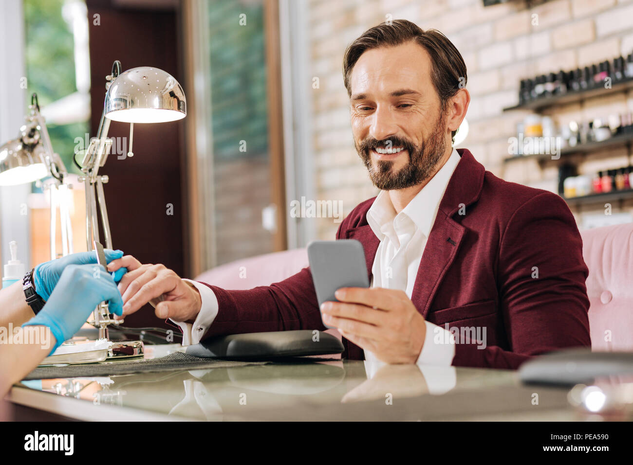 Man nail hi-res stock photography and images - Alamy