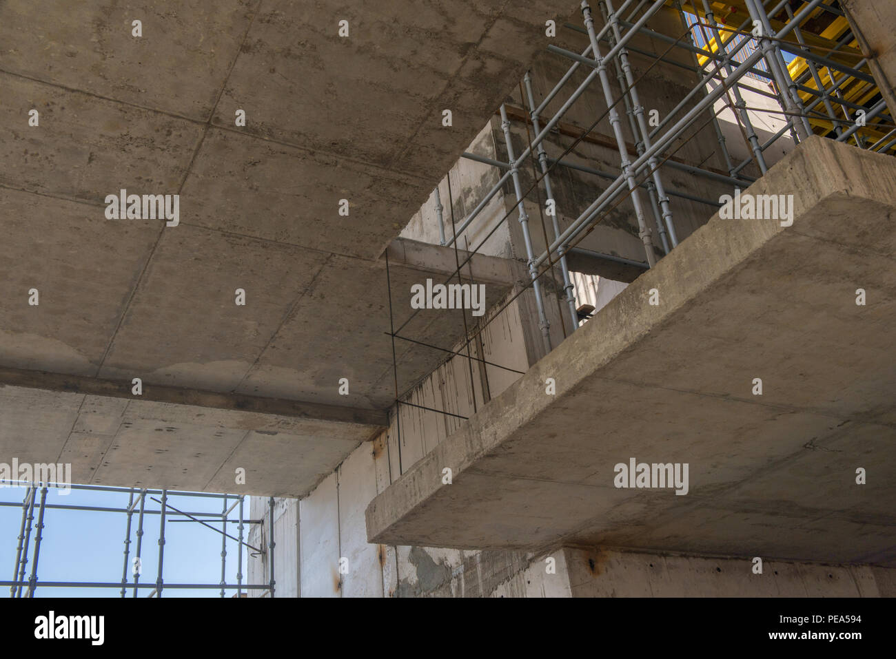 metal concrete structures of the building under construction ...