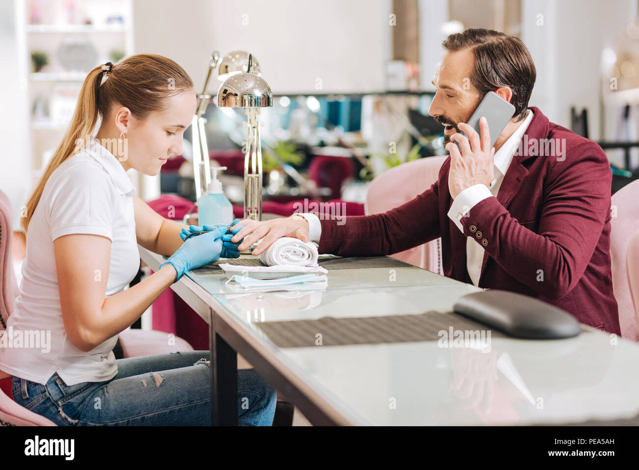 Manicurist hi-res stock photography and images - Alamy