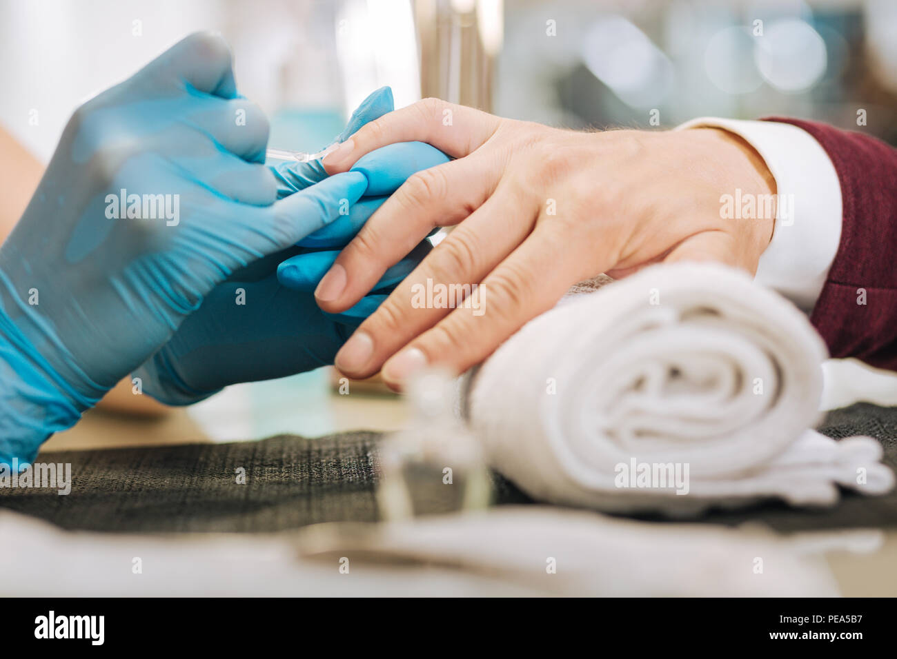 Manicurist hands hi-res stock photography and images - Alamy