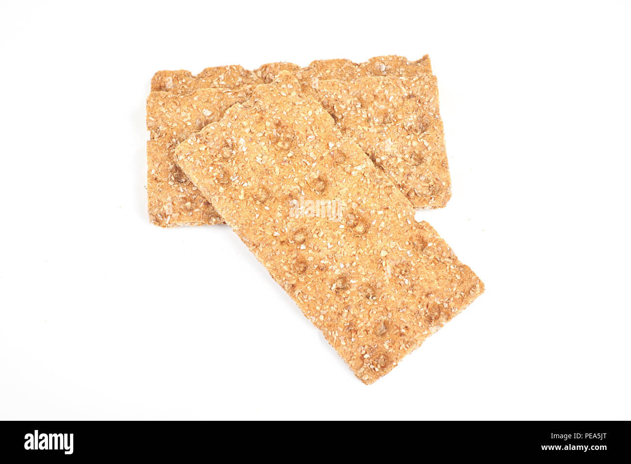 The healthy crispbread isolated on white background Stock Photo - Alamy