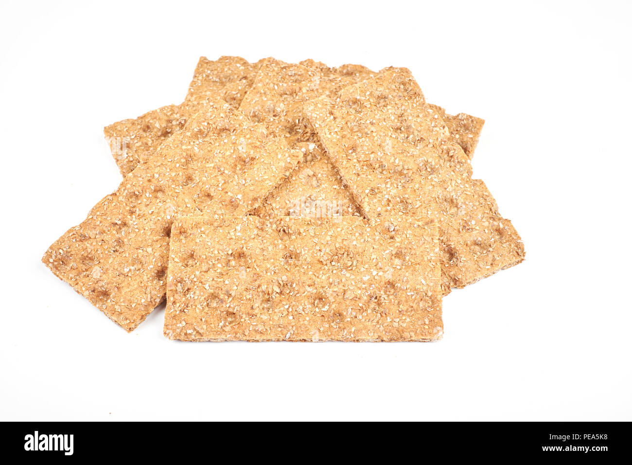 The healthy crispbread isolated on white background Stock Photo - Alamy