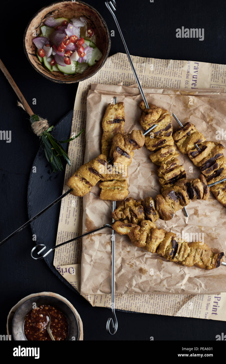Satay top view hi-res stock photography and images - Alamy