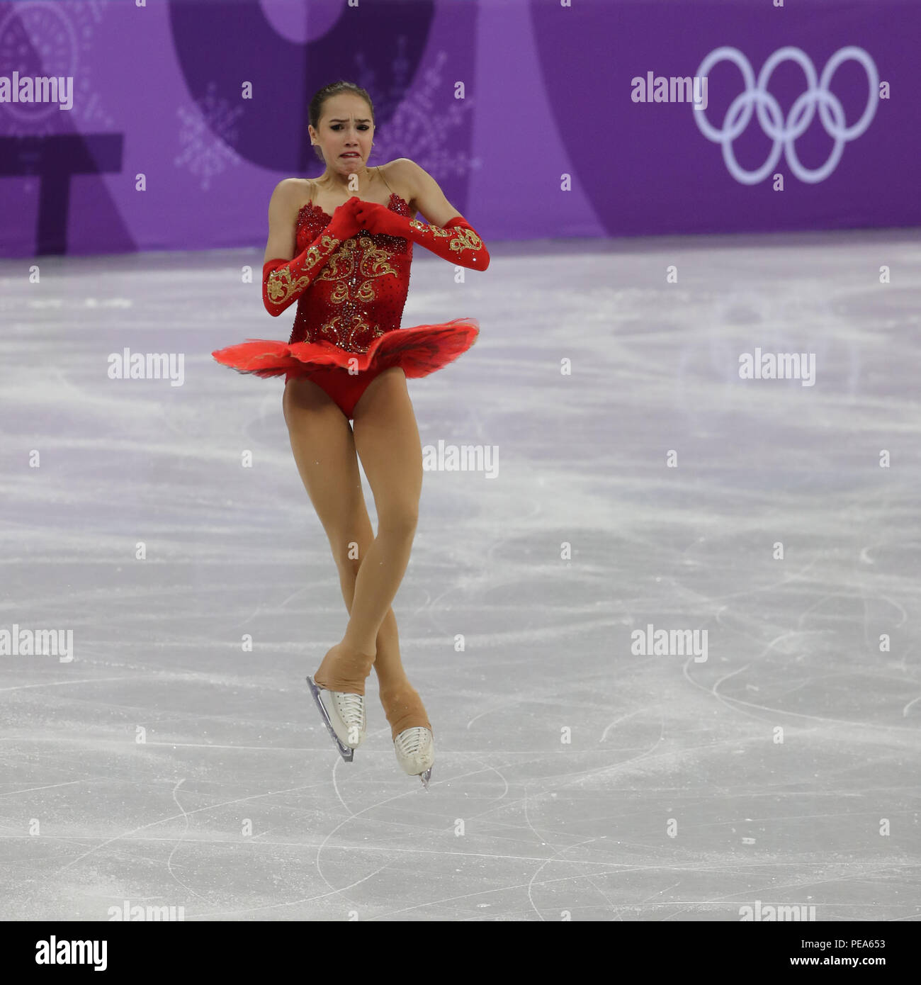 Olympic champion Alina Zagitova of Olympic Athlete from Russia performs ...