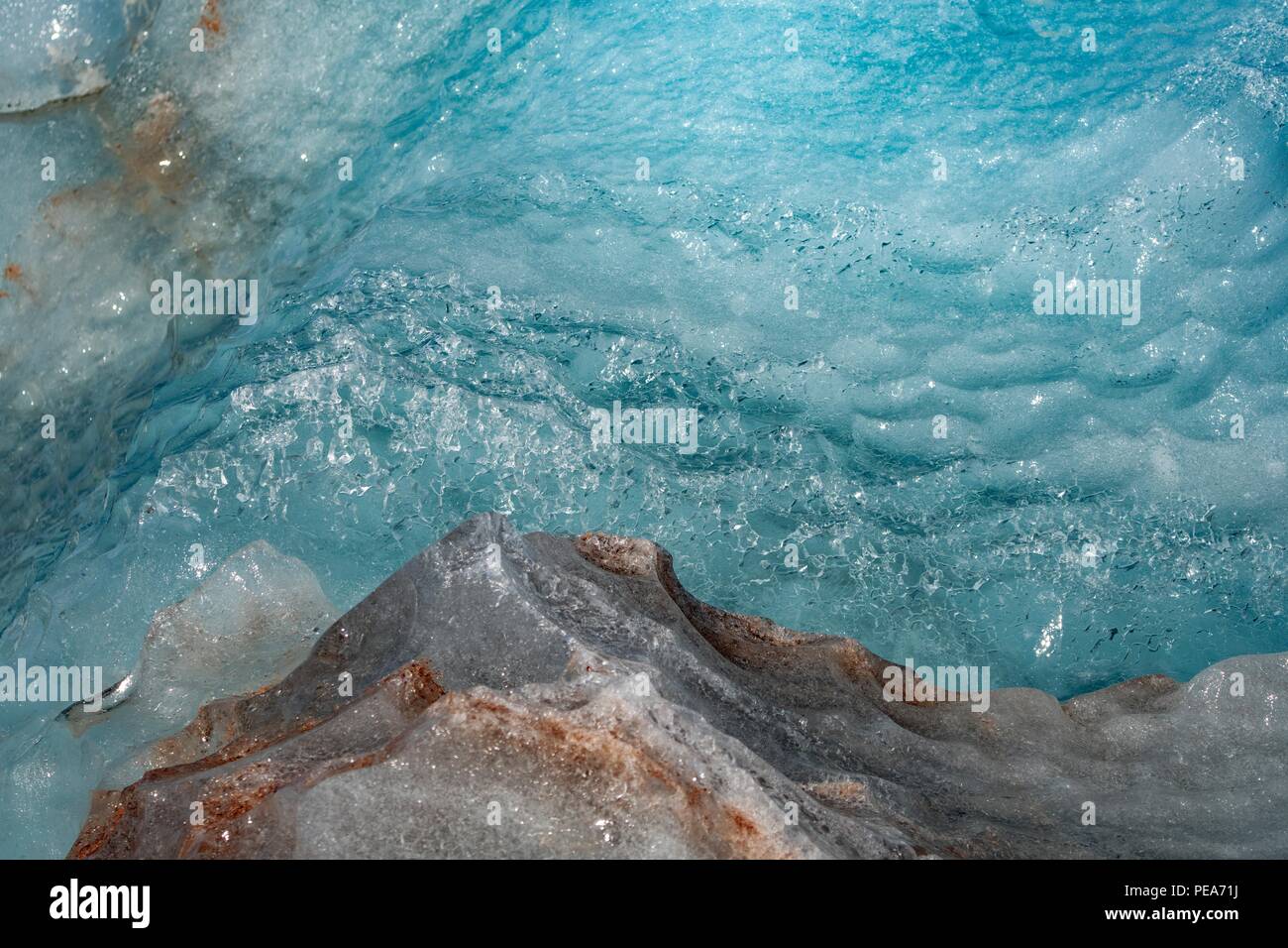 Ice texture taken from the sea, showing the beauty of the glacier ice ...