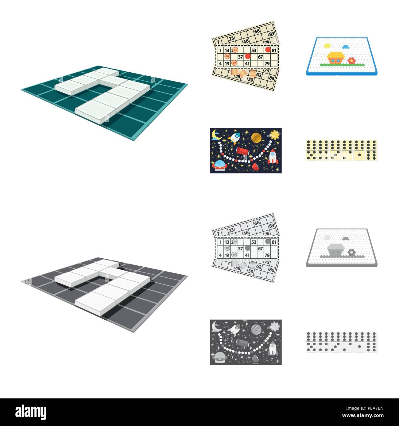 Board game cartoon,monochrome icons in set collection for design. Game ...