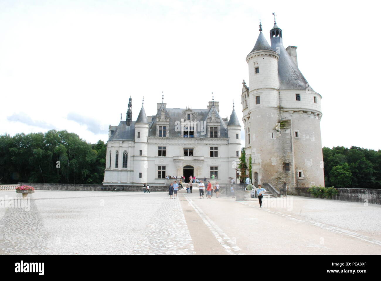 The Chateau de Chenonceau is a French chateau spanning the River Cher ...