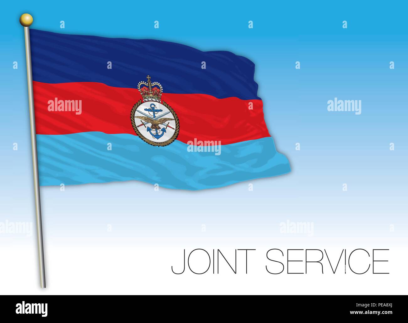 Joint Service ensign flag, United Kingdom, vector illustration Stock ...