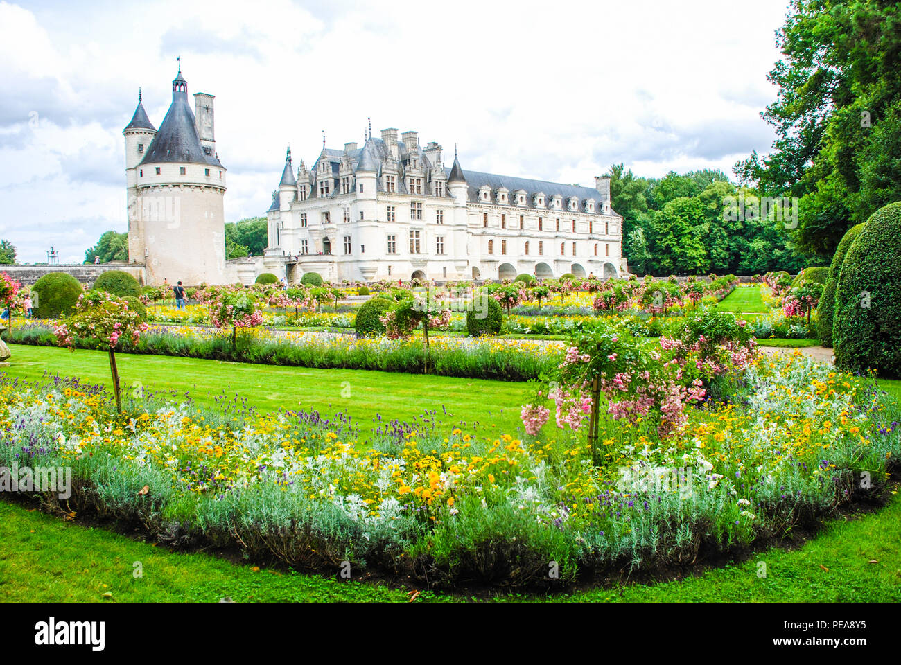 Park of The Chateau de Chenonceau is a French chateau spanning the ...