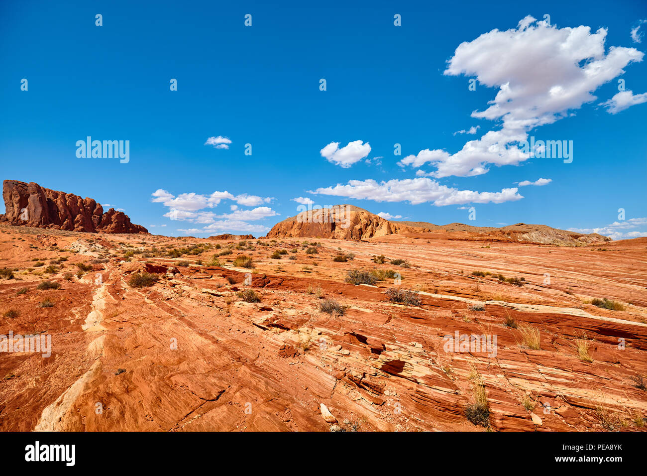 Beautiful rock formations in the Valley of Fire State Park, Nevada, USA ...