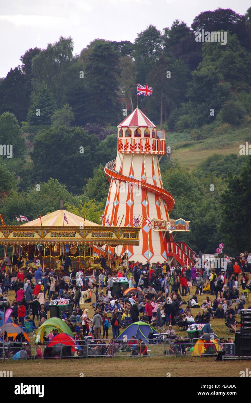 Traditional Helter-skelter Slide Flying Union Jack by Large Crowd ...