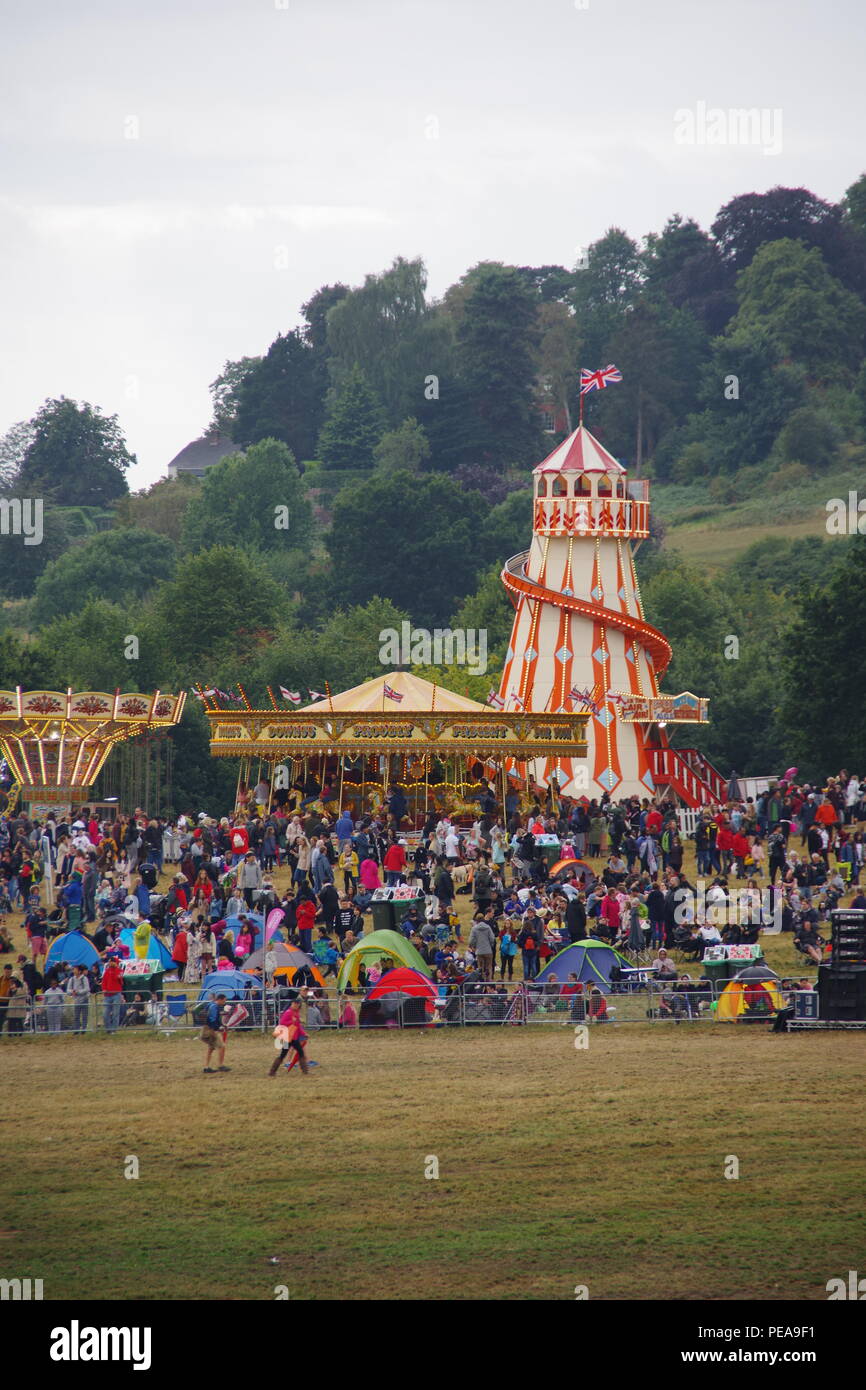 Traditional Helter-skelter Slide Flying Union Jack by Large Crowd ...