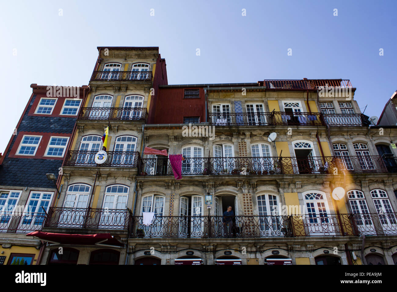 Colorful traditional houses of Porto Stock Photo - Alamy