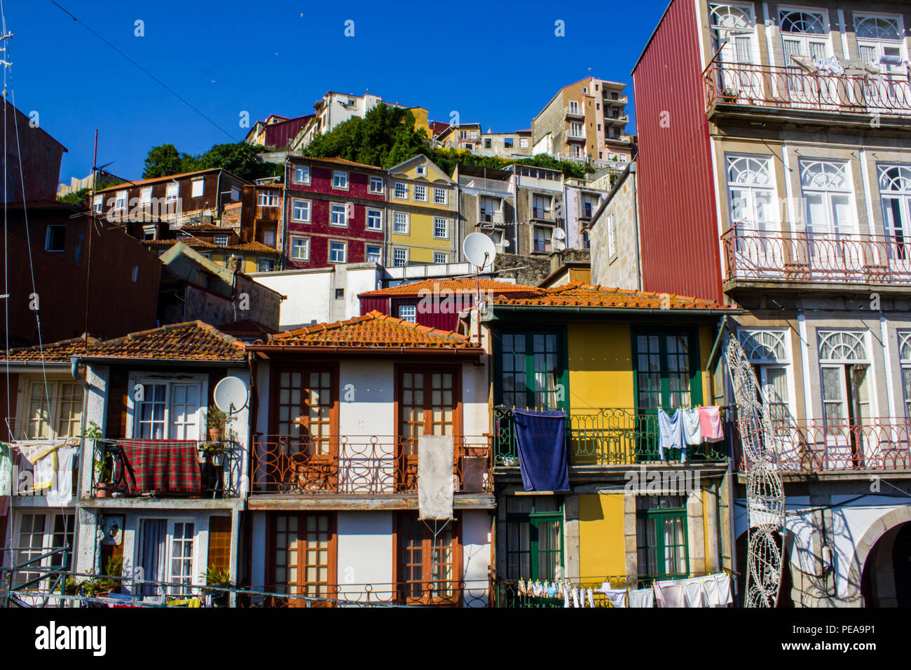 Colorful houses in Porto city Stock Photo - Alamy