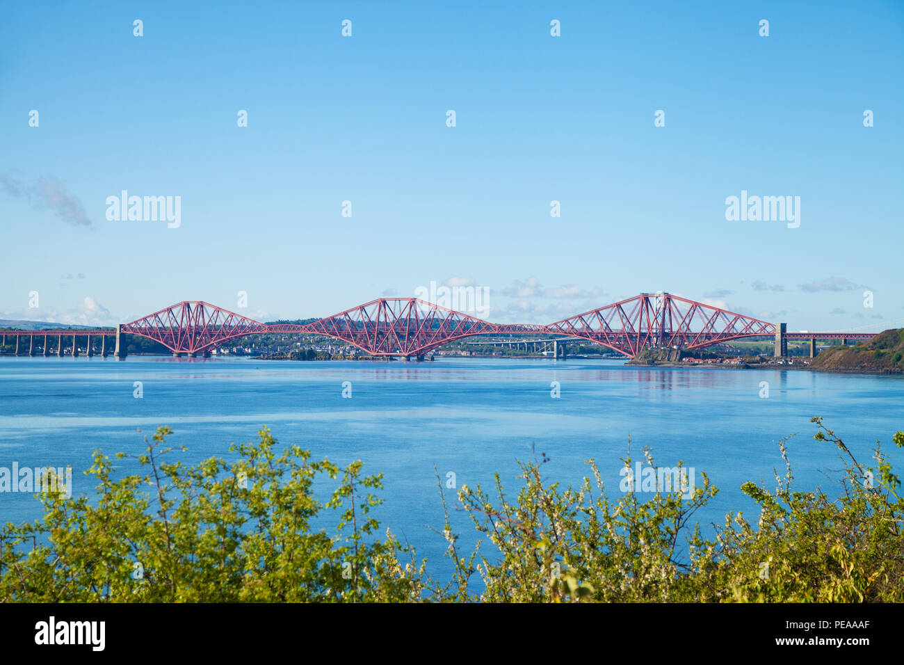 The Forth Rail Bridge from the Fife Coastal Path near Dalgety Bay Fife ...