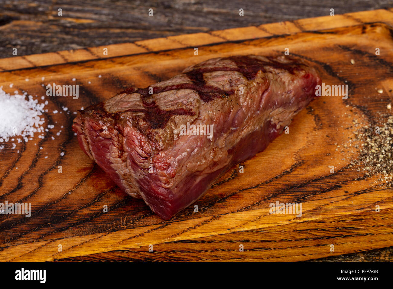 Grilled Beef steak fillet Black Angus Stock Photo - Alamy