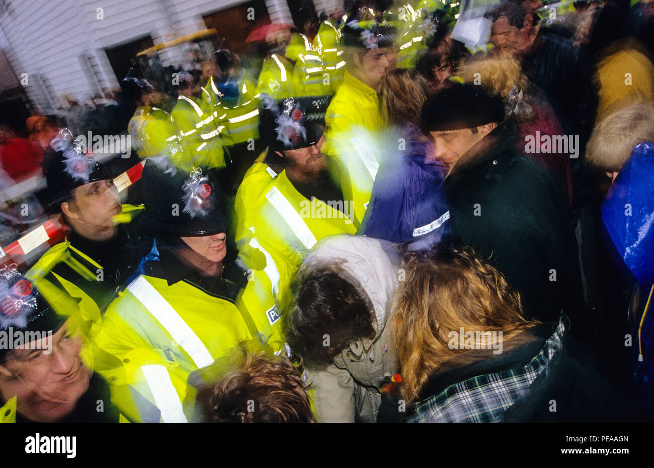 Police Moving Protesters, Battle of Brightlingsea, Live Export Protests ...