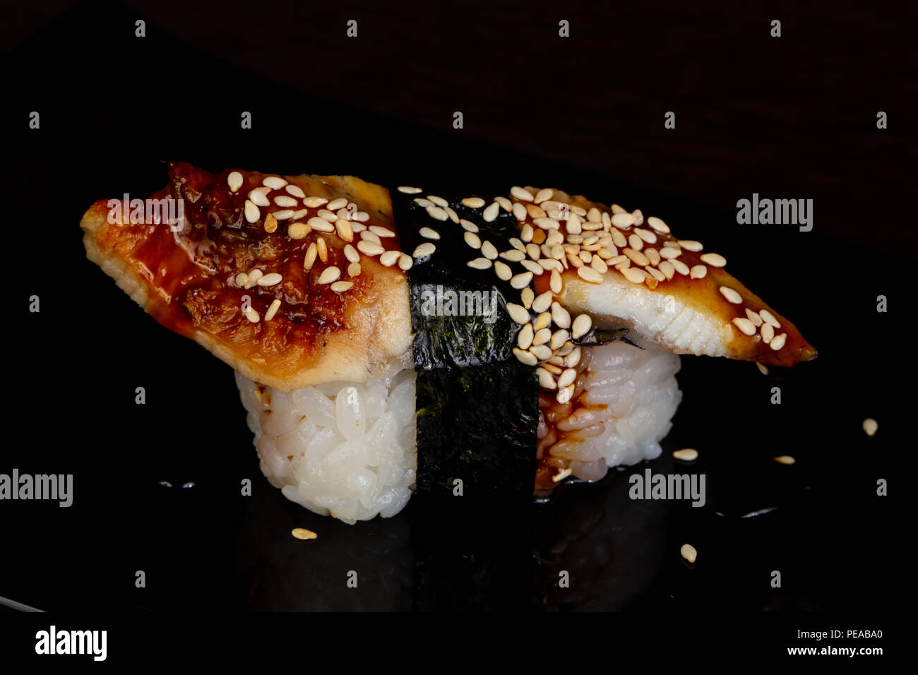 Japanese cold Sushi with eel Stock Photo - Alamy