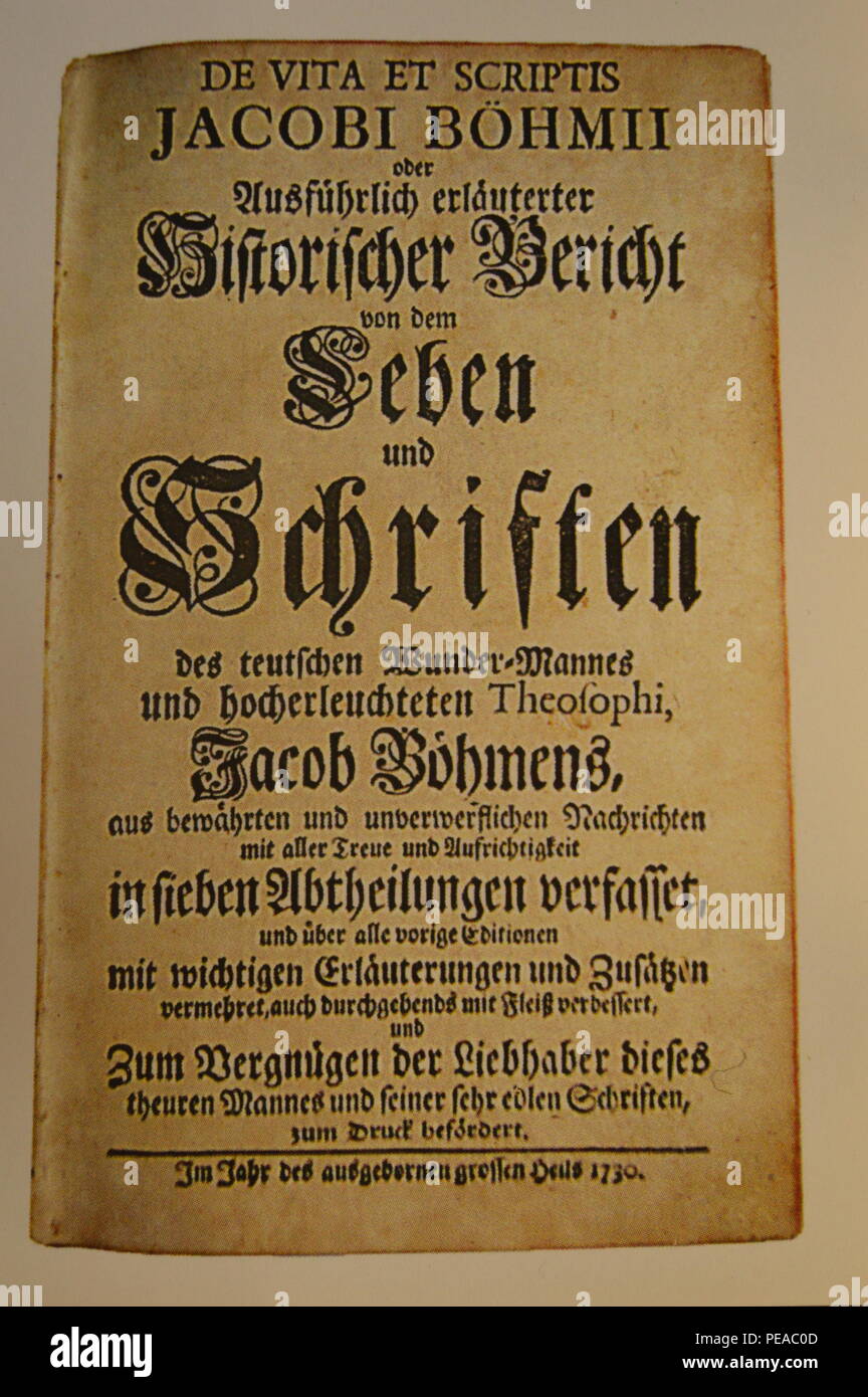 Jakob boehme hi-res stock photography and images - Alamy