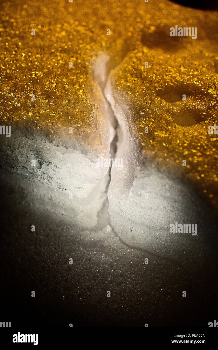 background. snow. crack Stock Photo - Alamy