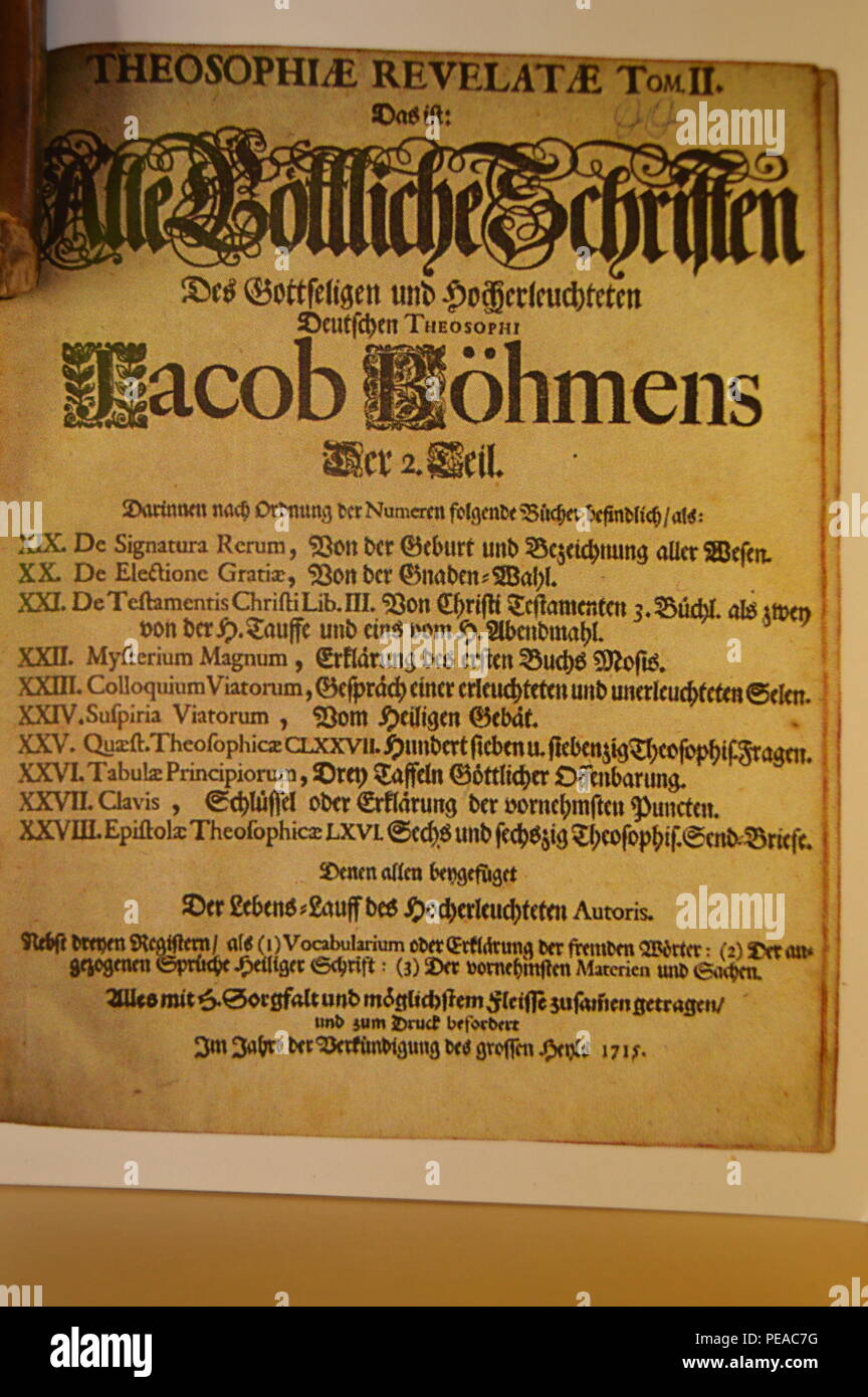 Jakob boehme hi-res stock photography and images - Alamy