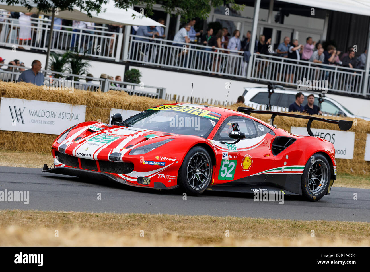 2018 Ferrari 488 GTE Le Mans endurance GT racer with driver James ...
