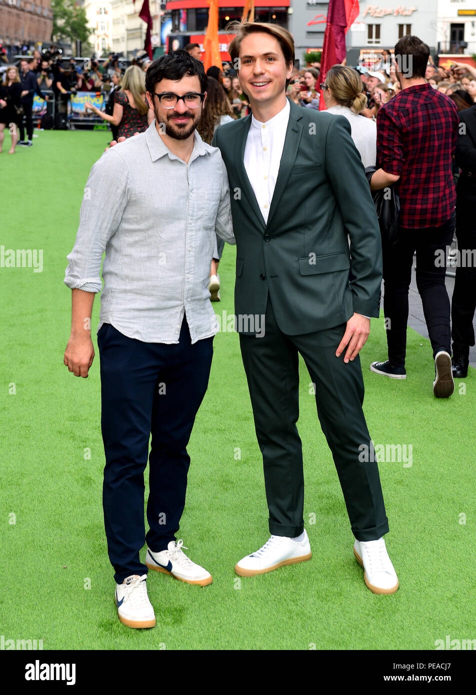 Joe Thomas and Simon Bird (left) attending the world premiere of The ...
