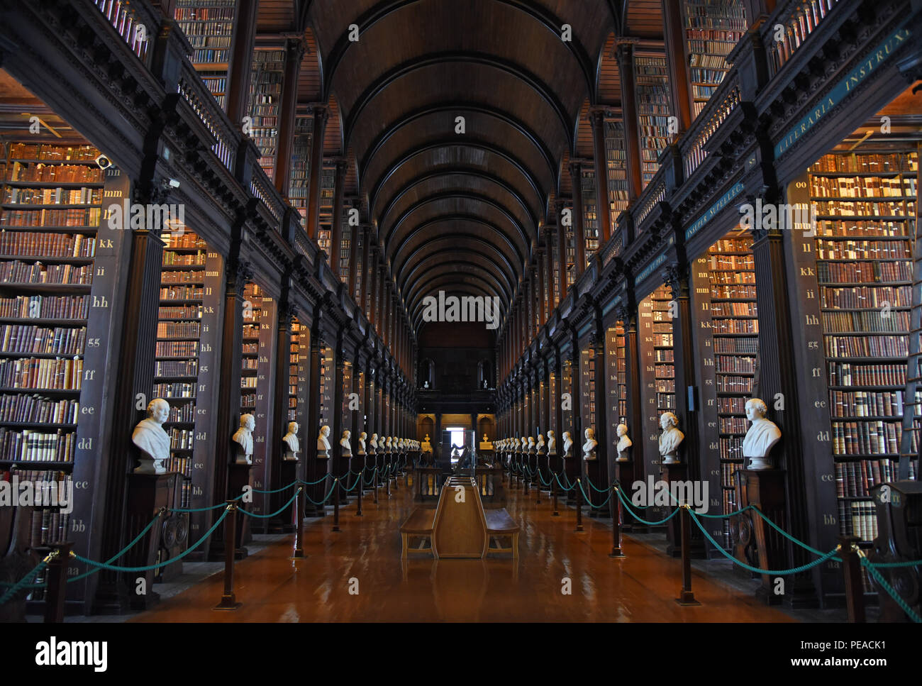 Dublin, Ireland - May 30, 2017: The Long Room in the Old Library at ...