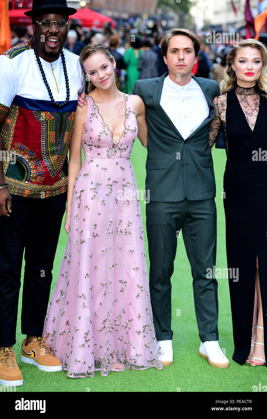 Cast (left-right) Hammed Animashaun, Hannah Tointon, Joe Thomas and ...