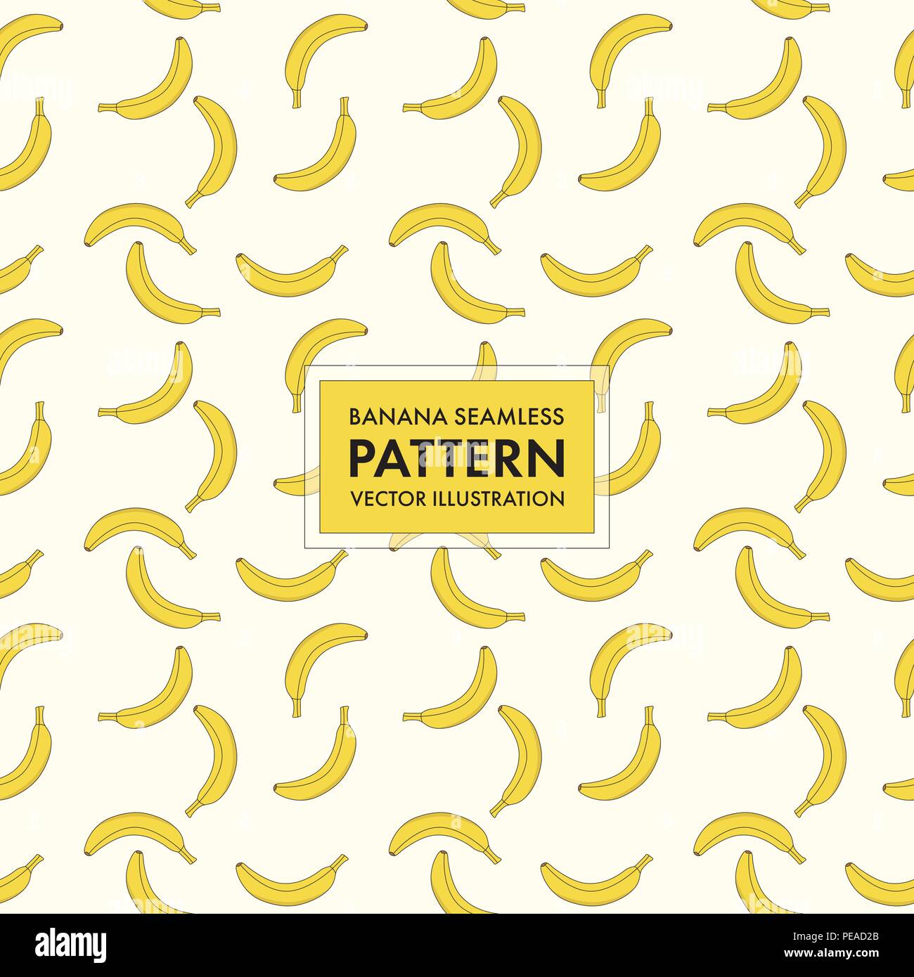 Banana Seamless Pattern Vector Illustration Stock Vector Image & Art ...