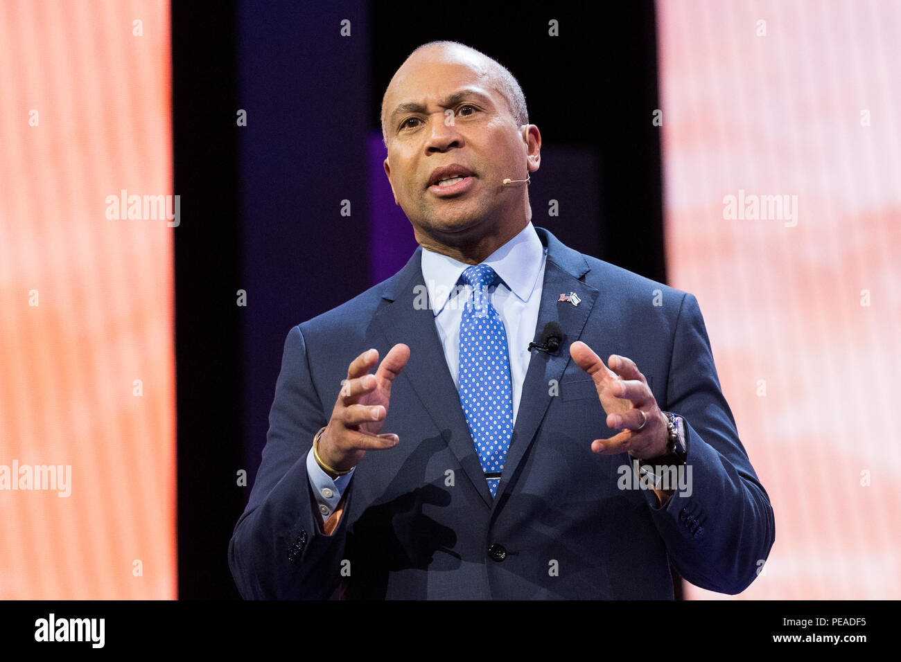 Deval Patrick, Former Governor of Massachusetts, speaking at the AIPAC ...