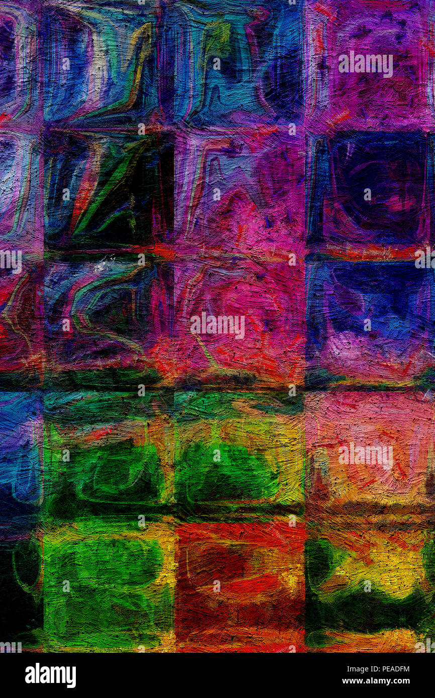 Digital art abstract pattern. Hand drawing modern style art print ...