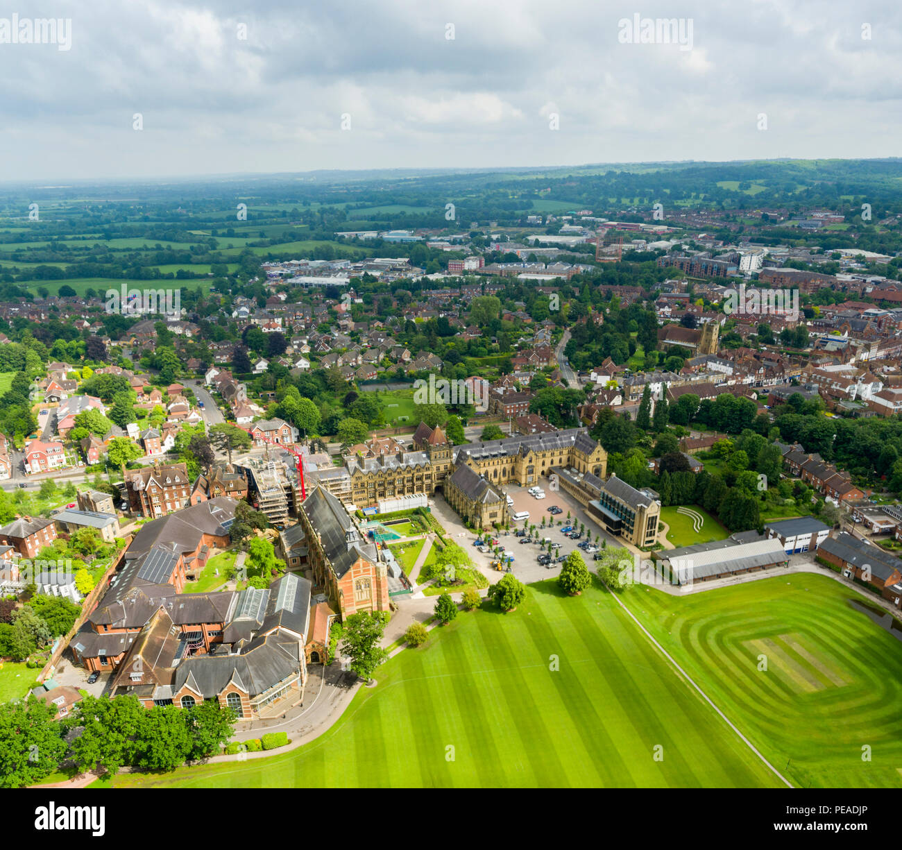 Tonbridge kent aerial hi-res stock photography and images - Alamy