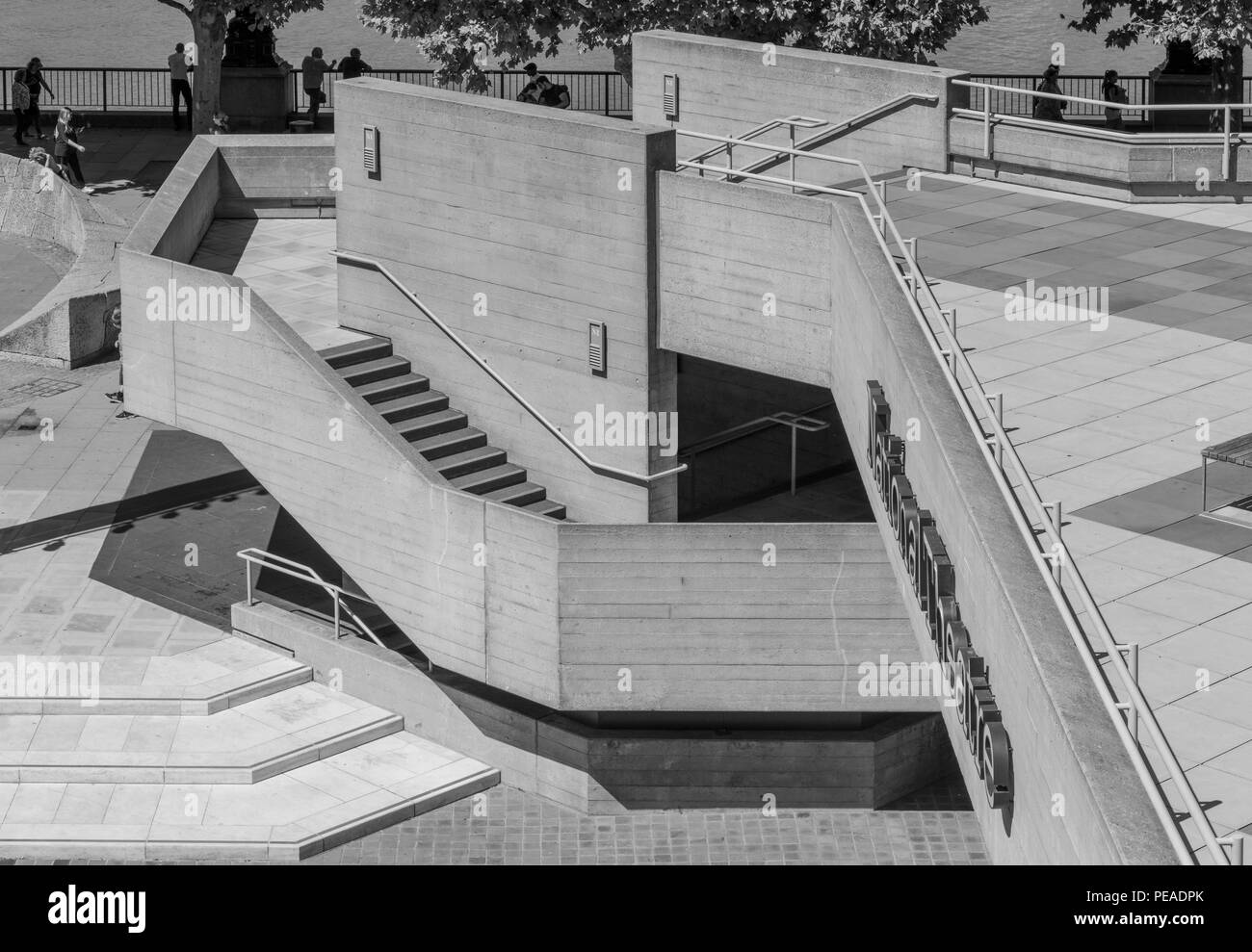 National Theatre brutalist style concrete building part of London's ...