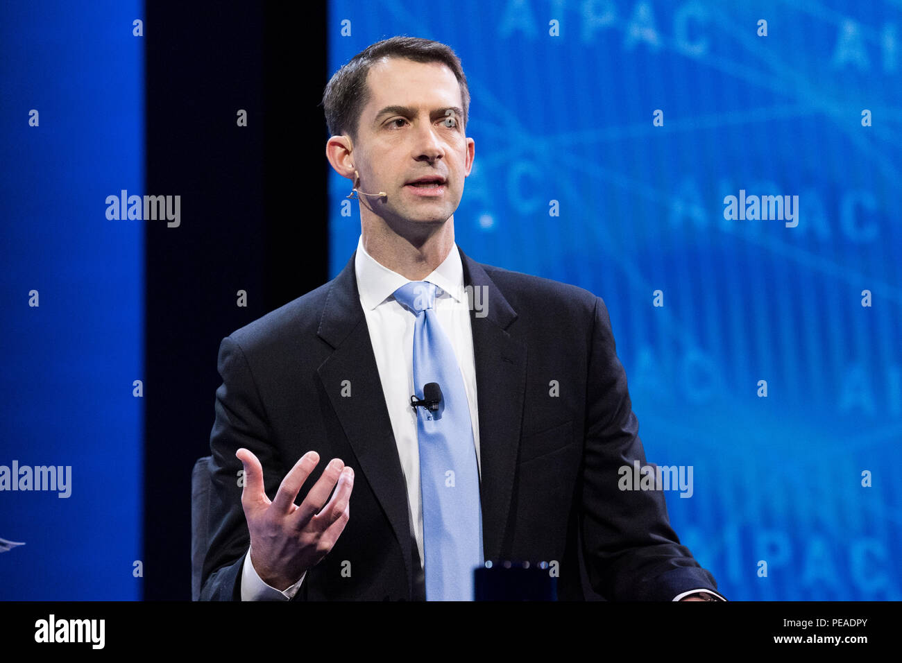 Tom Cotton, United States Senator (R) from Arkansas, speaking at the ...